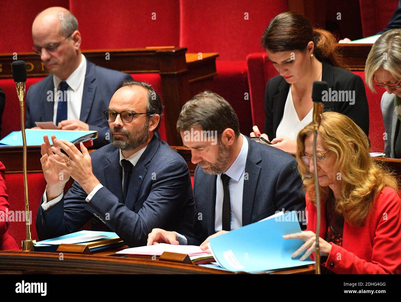 Edouard Philippe, Christophe Castaner during questions time at the ...