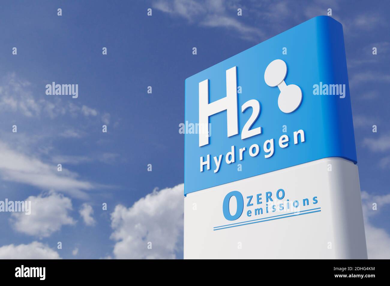 Hydrogen fuel car charging station white color visual concept design ...