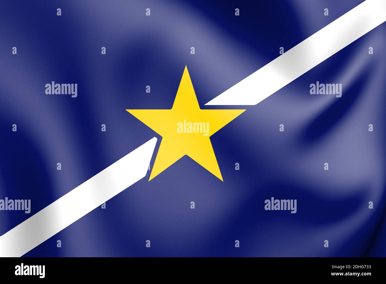 3D Flag of Carmel (Indiana), USA. 3D Illustration Stock Photo - Alamy