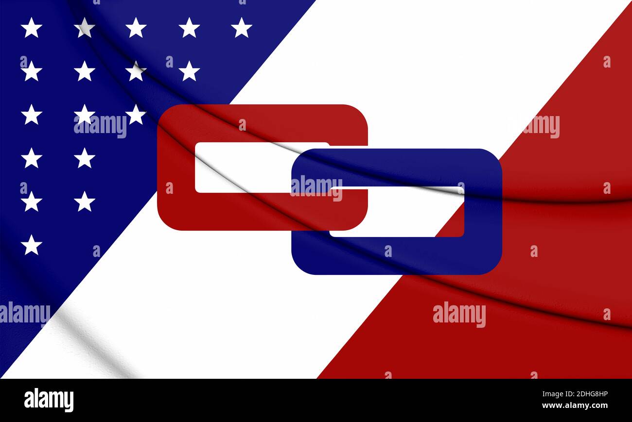 3D Flag of Canton (Ohio), USA. 3D Illustration Stock Photo - Alamy