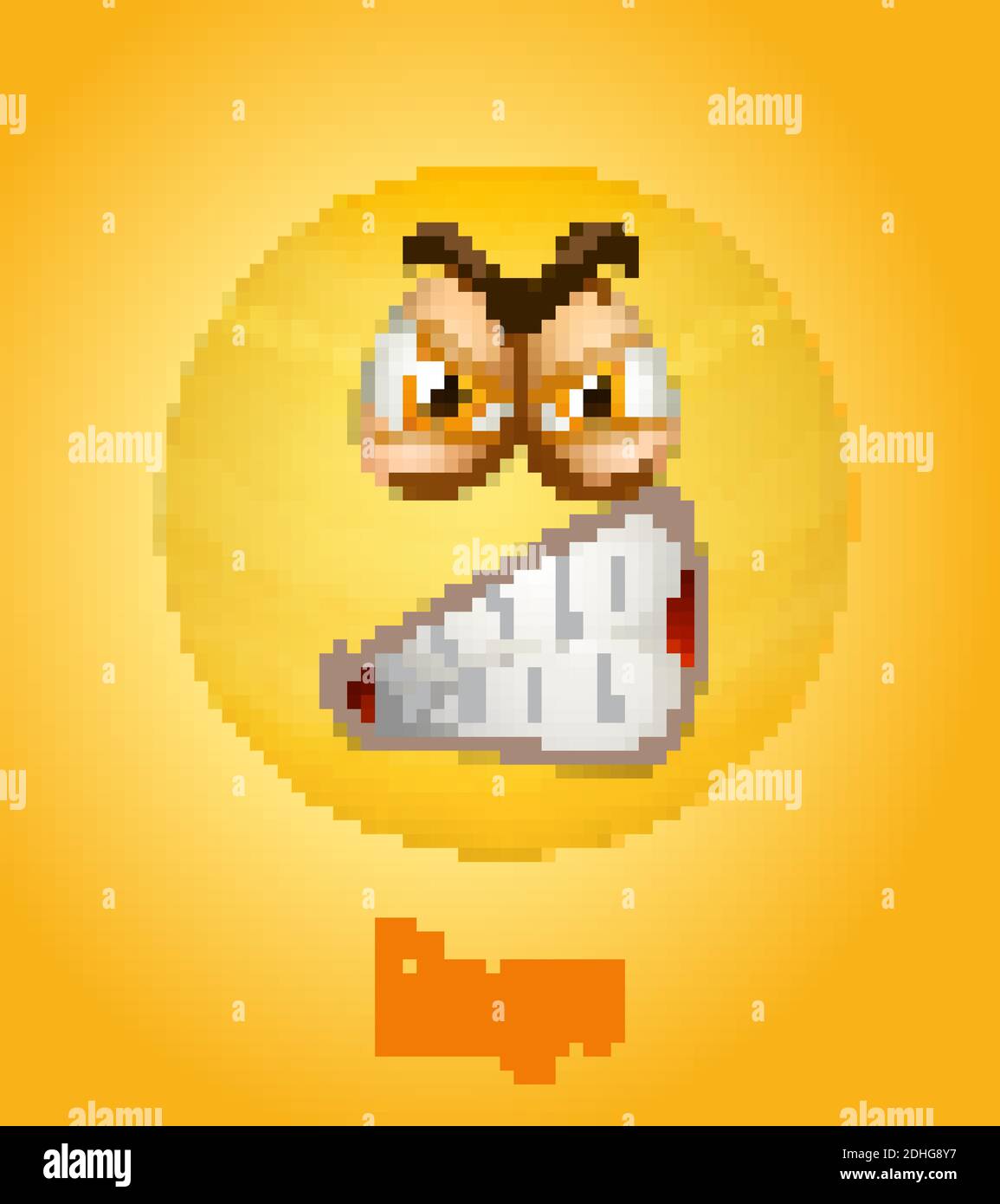 Rage face emoji with its description on yellow background illustration ...