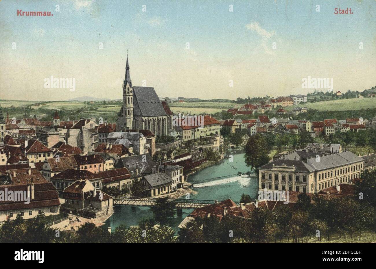 Krummau (CZ), Tschechien - Stadtansicht Stock Photo - Alamy