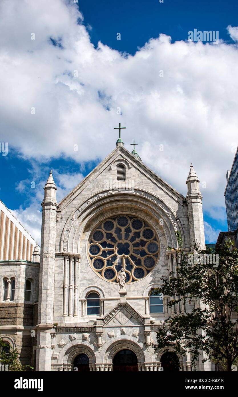 shot of the front entrance of a church with elegant design Stock Photo ...
