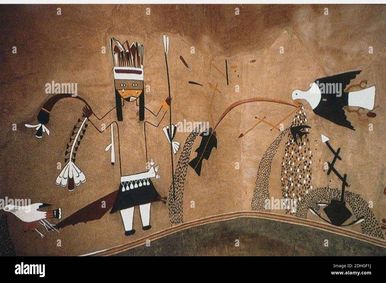 Kuaua Kiva mural Stock Photo - Alamy