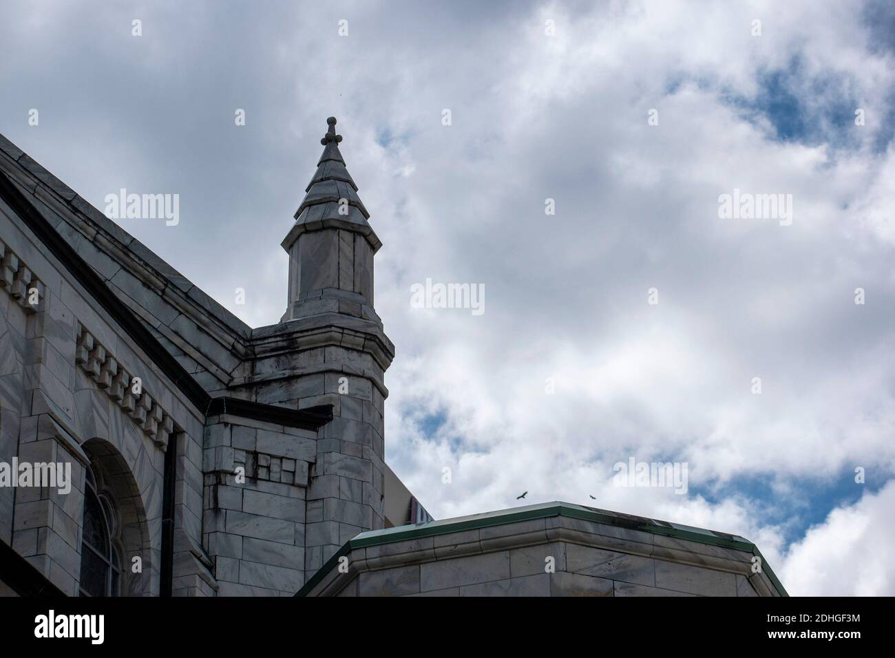 top of a stone church tower Stock Photo - Alamy