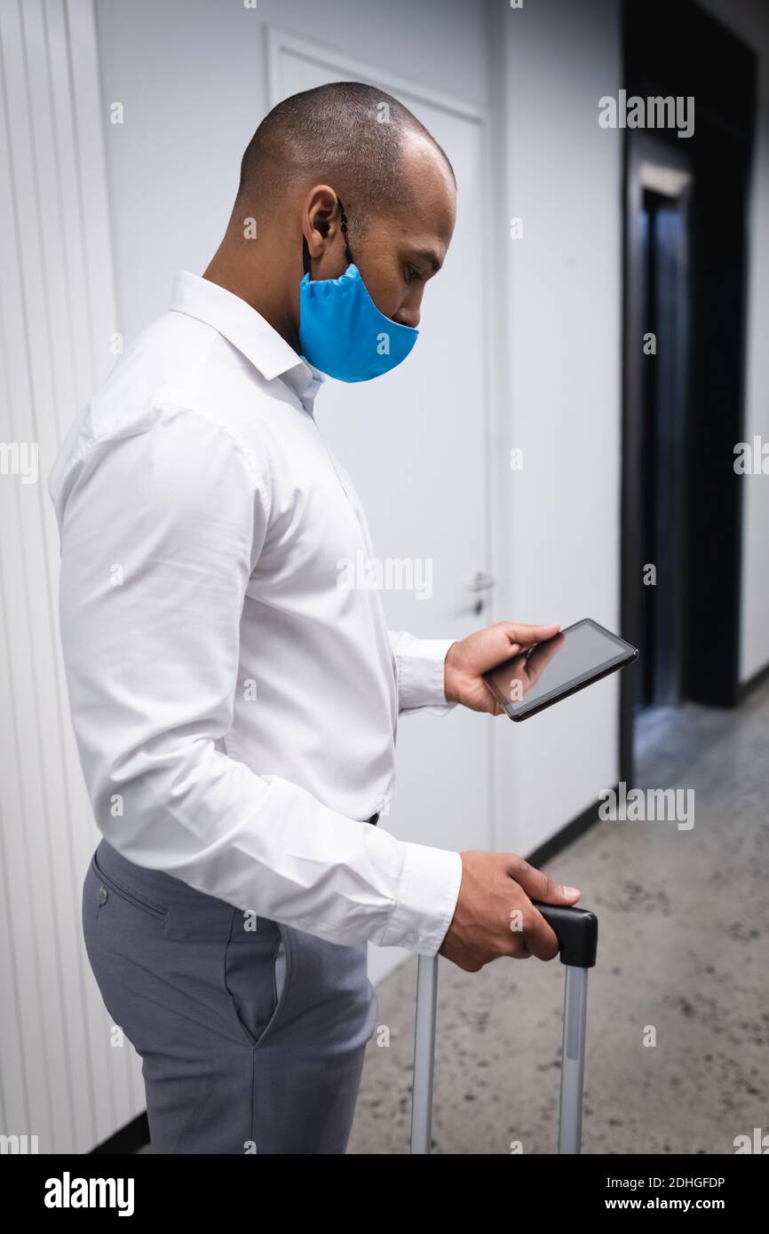 Mixed race man wearing face hi-res stock photography and images - Alamy