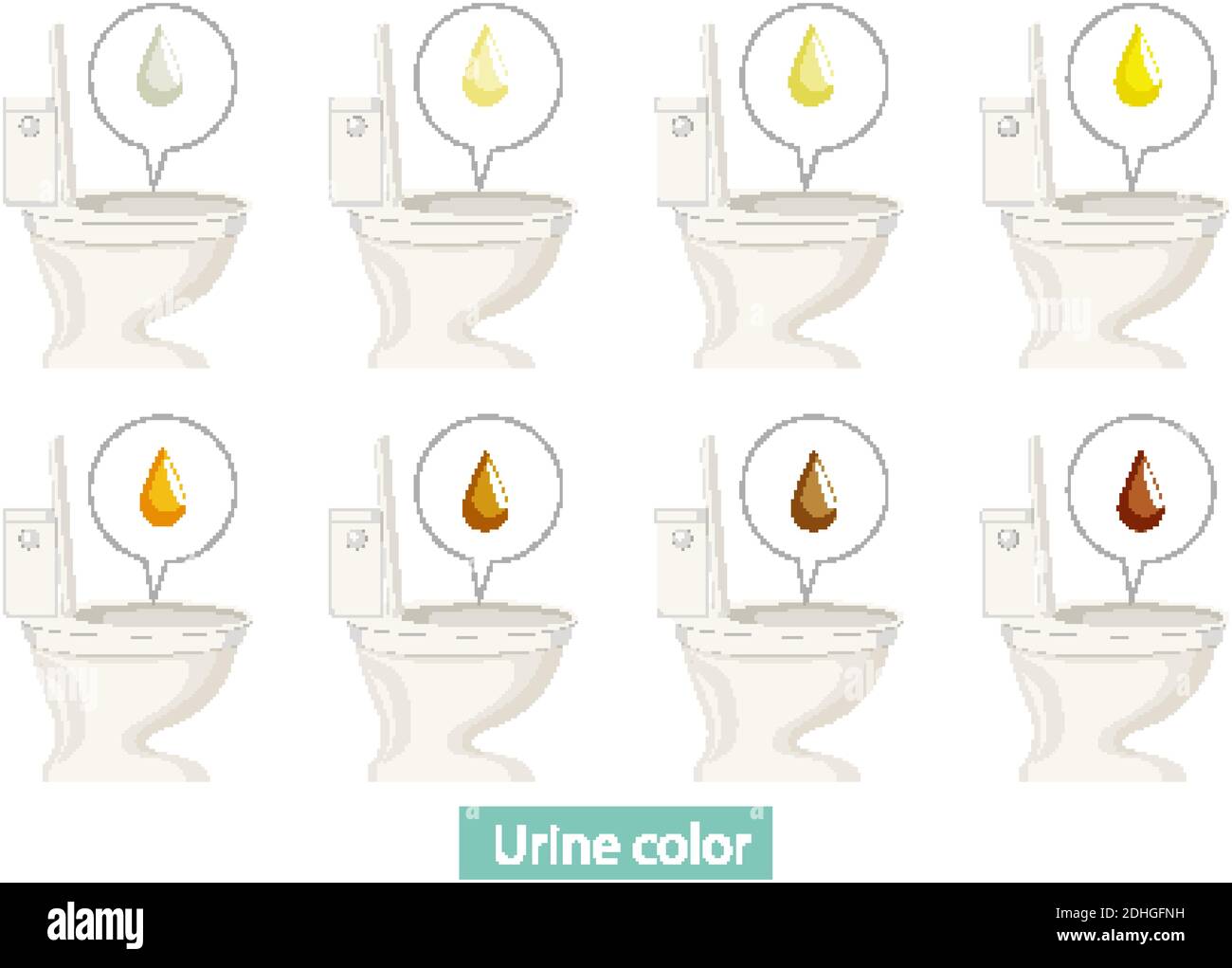 Set of different urine color illustration Stock Vector Image & Art - Alamy