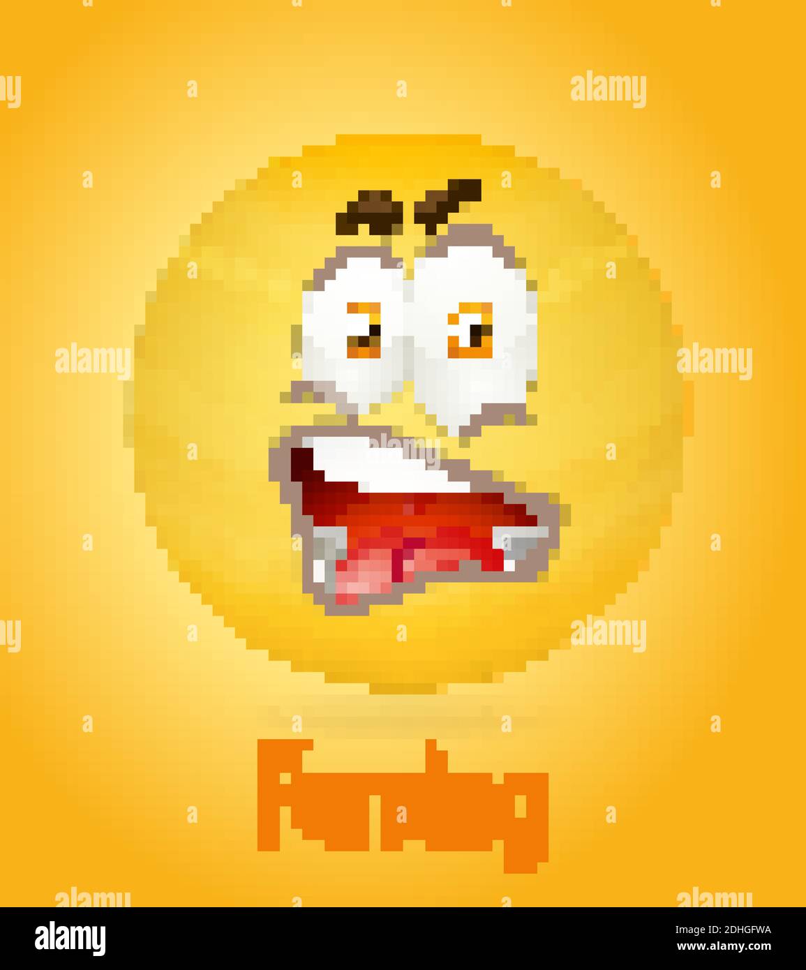 Fuming faces emoji with its description on yellow background ...