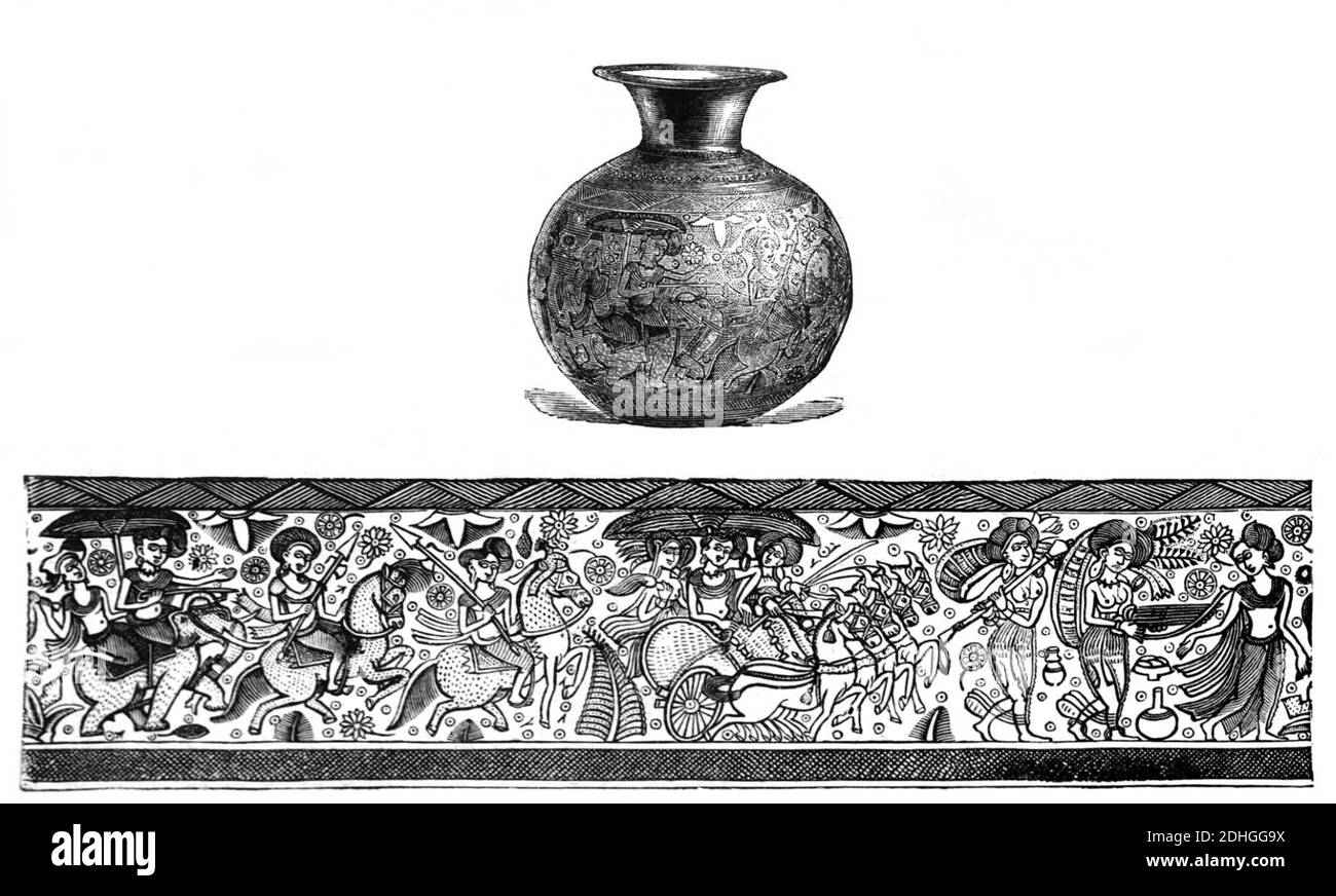 Kulu vase drawing Stock Photo - Alamy