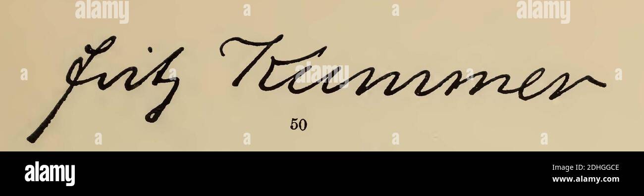 Kummer, Fritz Signatur (Faksimile) aus Appeal to British Fair Play 1920 ...