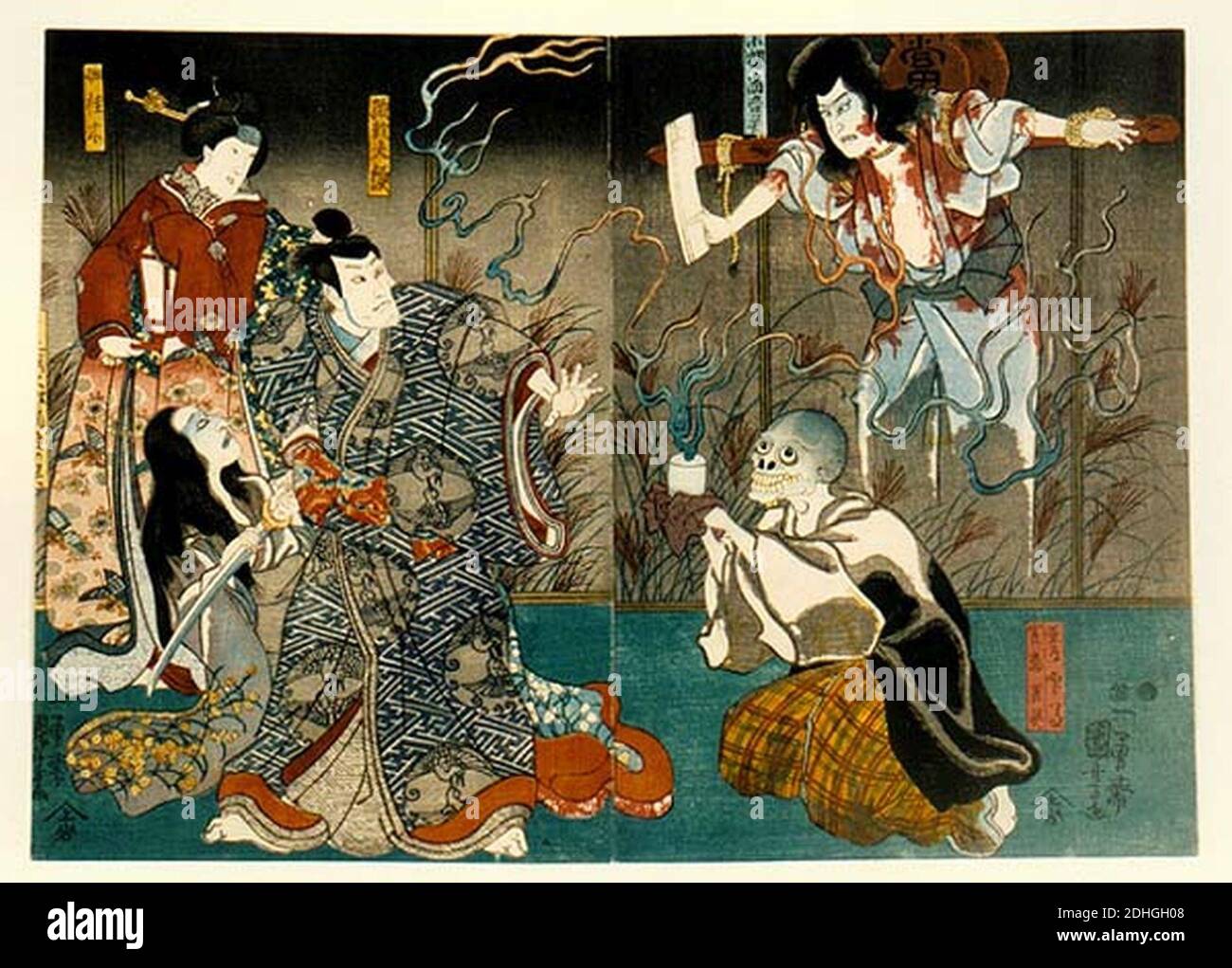 Kuniyoshi The Ghosts of Togo and His Wife Stock Photo - Alamy