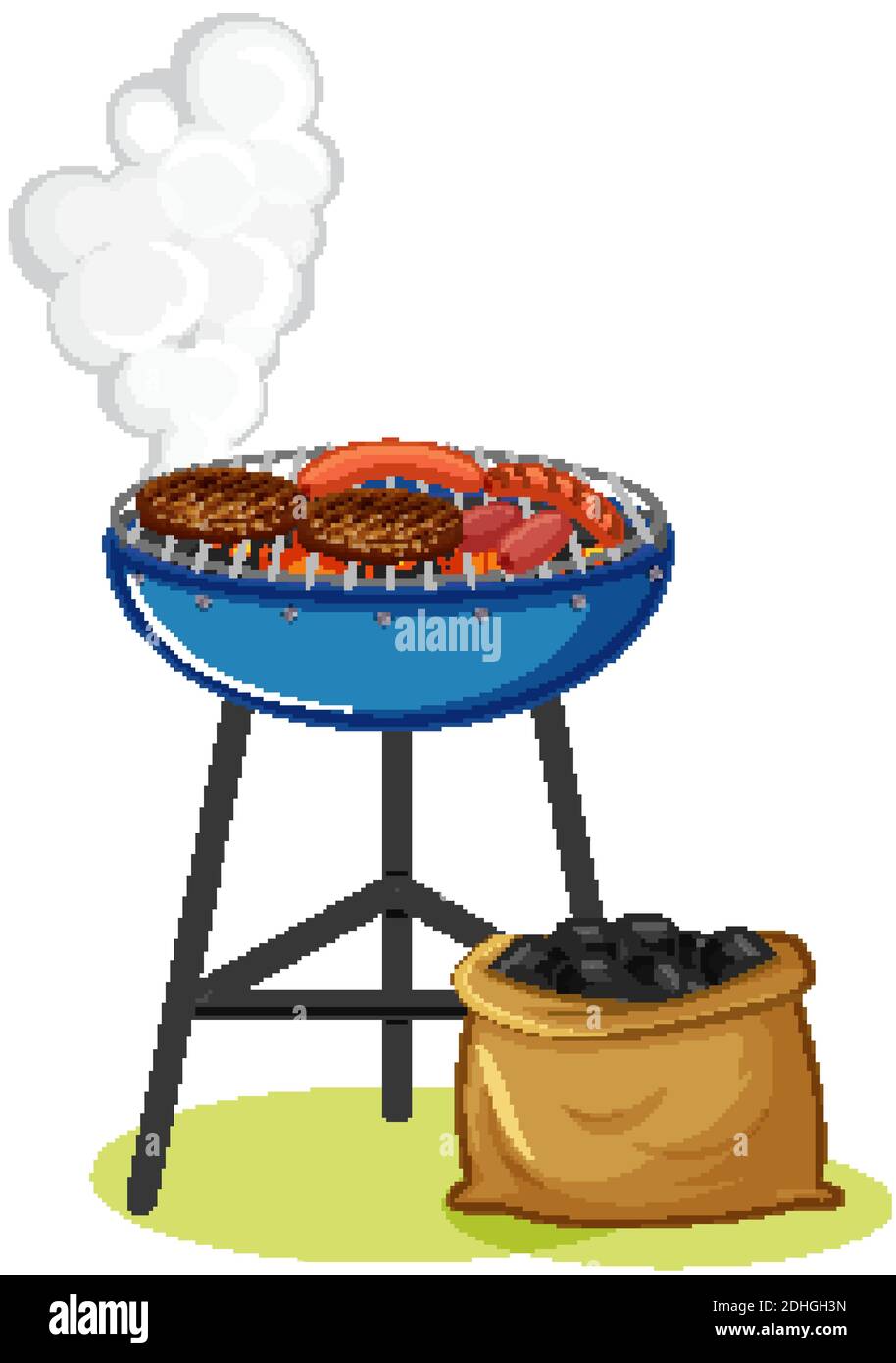 Stove charcoal Stock Vector Images - Alamy