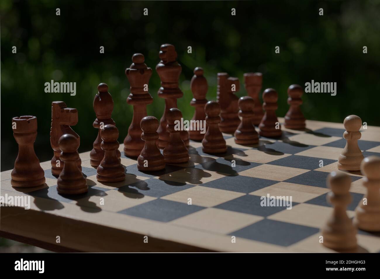 A selective focus shot of chess pieces on a chessboard Stock Photo - Alamy