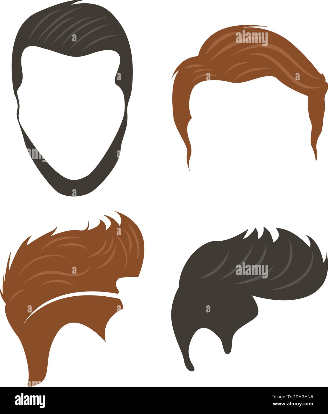 Hairstyle Icon Design Template Vector Isolated Illustration Stock