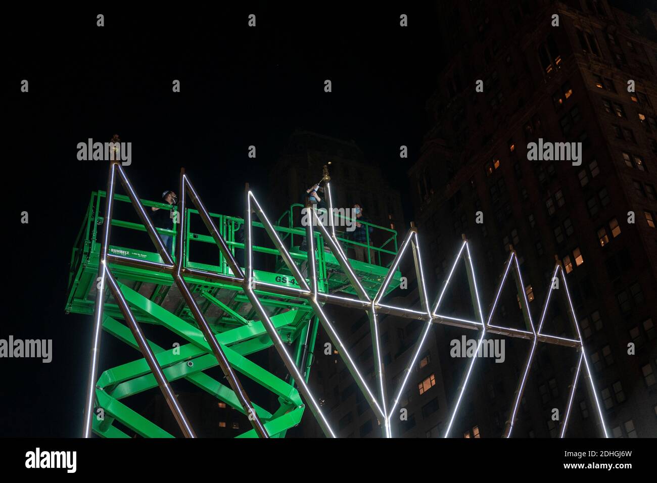 New York, NY - December 10, 2020: Rabbi Shmuel Butman & members of ...