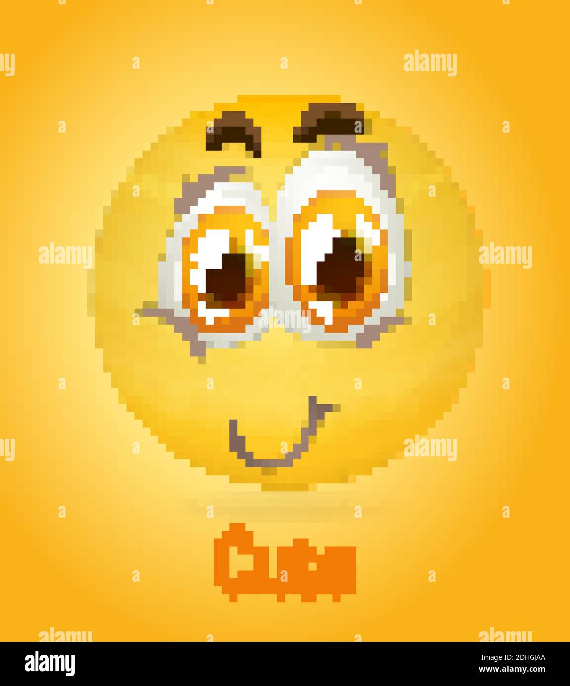 Cute emotional yellow face with tired text on yellow background ...