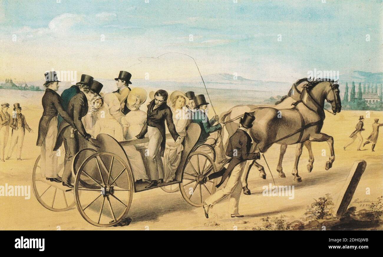 Kupelwieser-Country outing of the Schubertianer, 1820 Stock Photo - Alamy