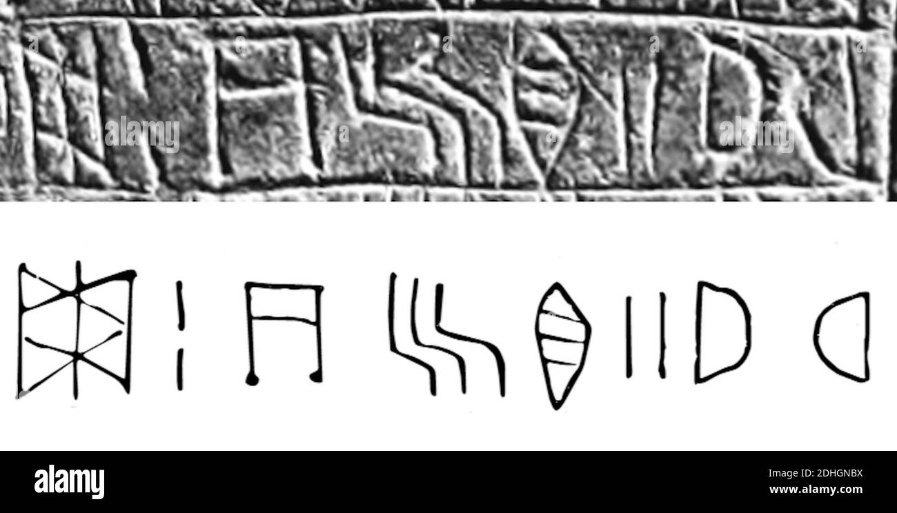 Kutik-Inshushinak (name) in Linear Elamite Stock Photo - Alamy