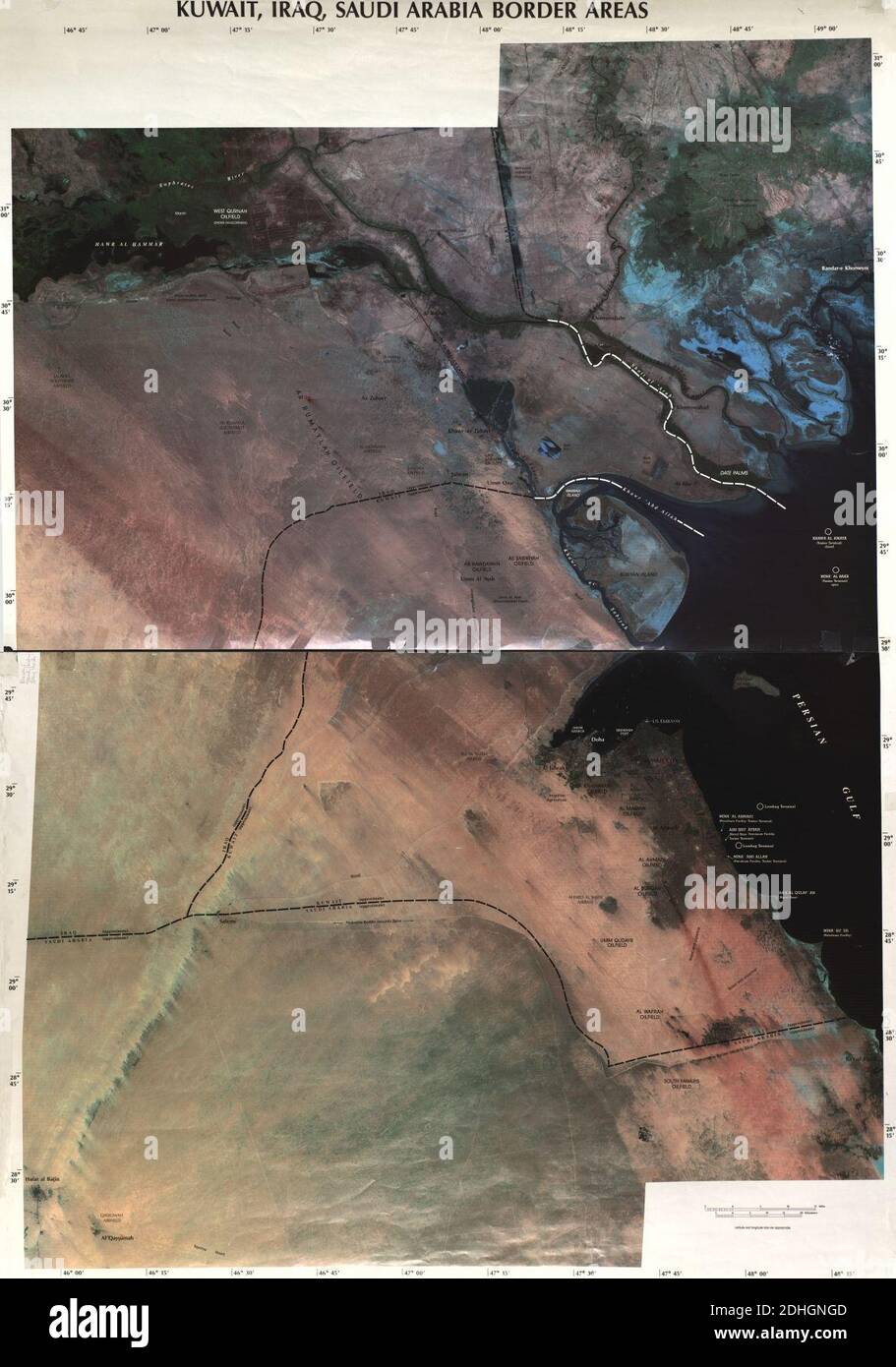 Kuwait, Iraq, Saudi Arabia border areas Stock Photo - Alamy