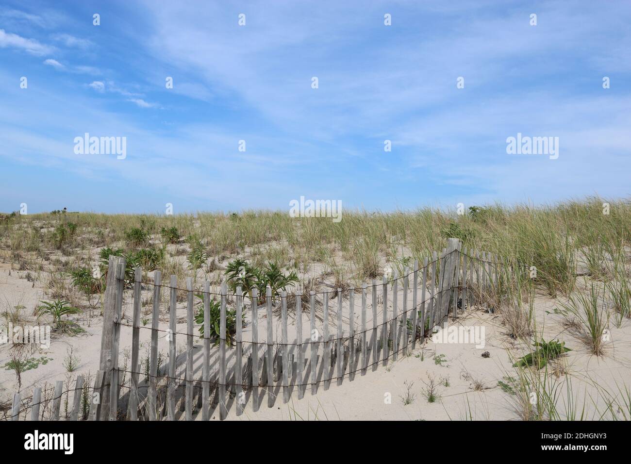 Landscape view of a beach in Long Beach Island in the middle of the ...