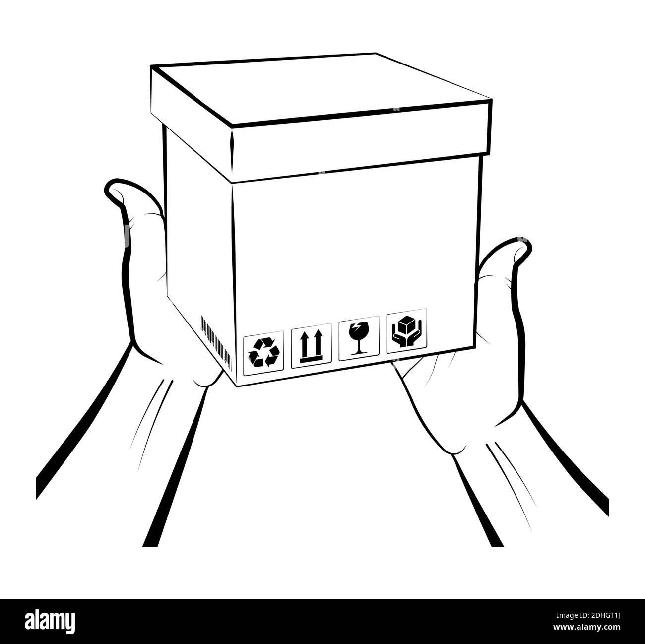 Usa shipping container worker Stock Vector Images - Alamy