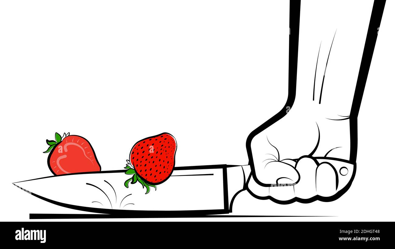 Mans hand and knife Stock Vector Images - Alamy