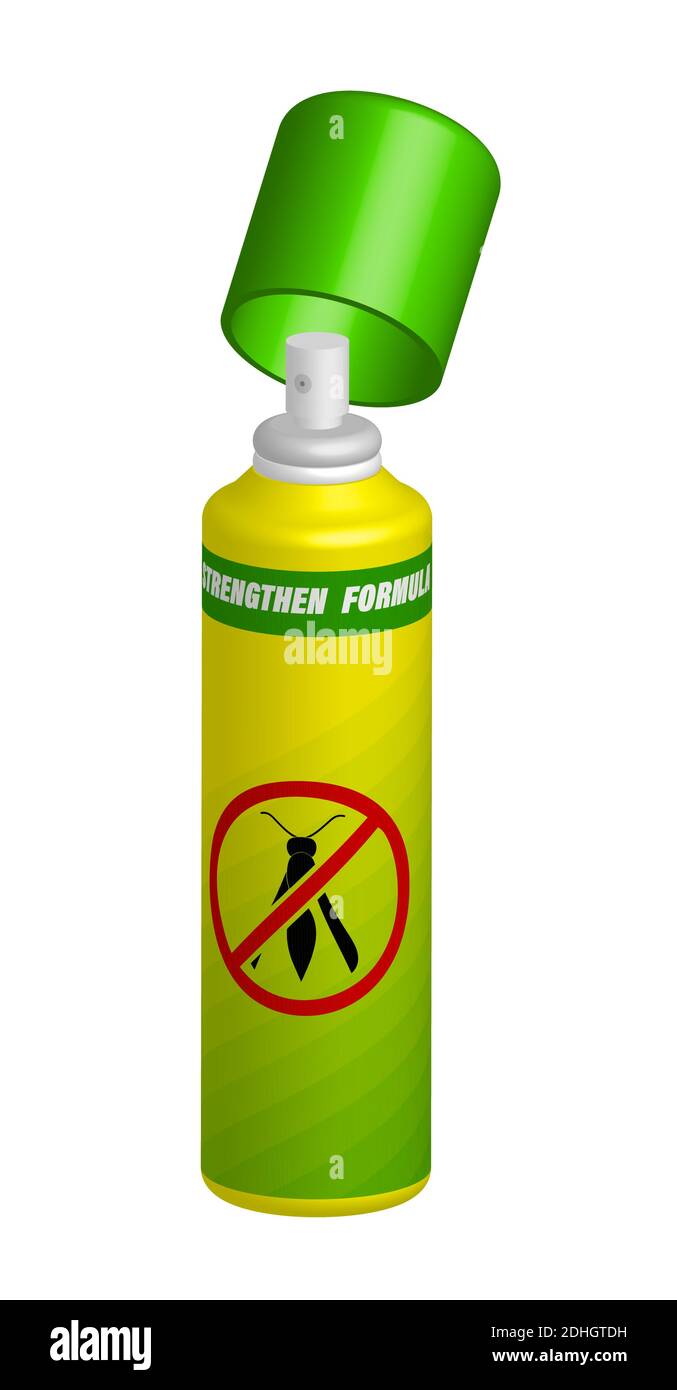 realistic 3d spray bottle insect repellent. Fighting dangerous ...