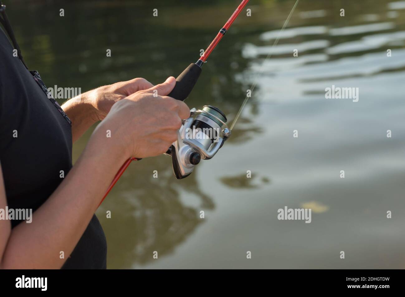 Fishermans hands fishing on hi-res stock photography and images - Alamy