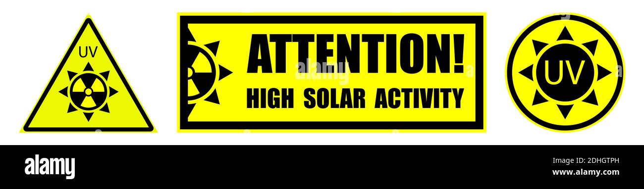Uv ray warning Stock Vector Images - Alamy