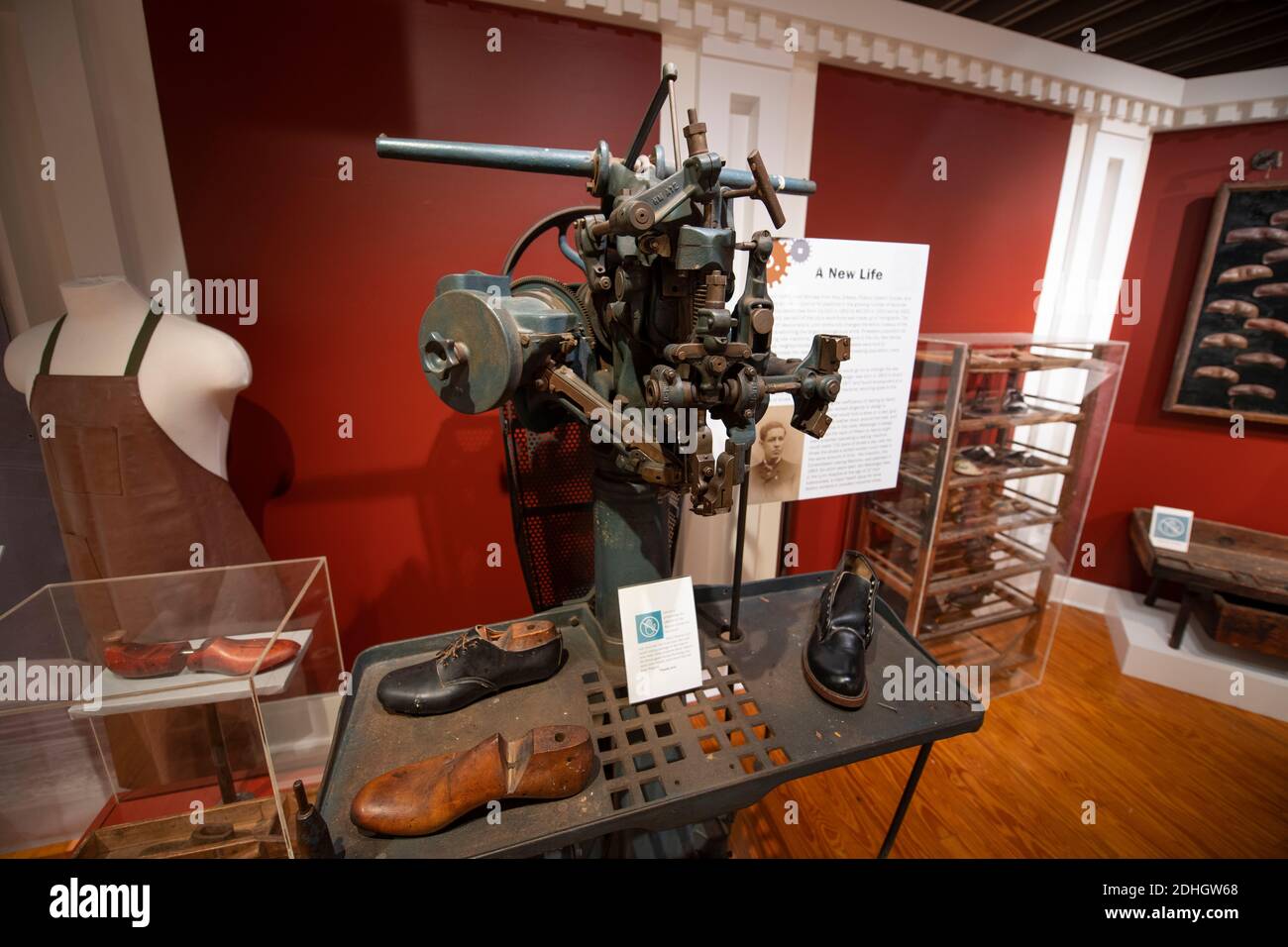 Antique shoemaking machine in Lynn Museum and Historical Society at 590 ...