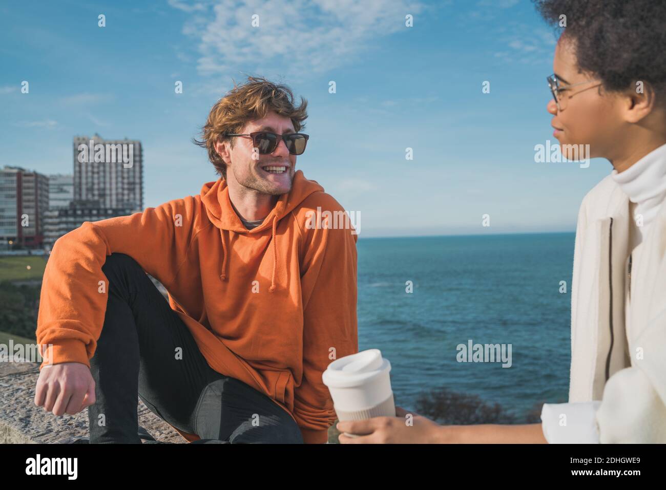 Two men having fun outside hi-res stock photography and images - Alamy