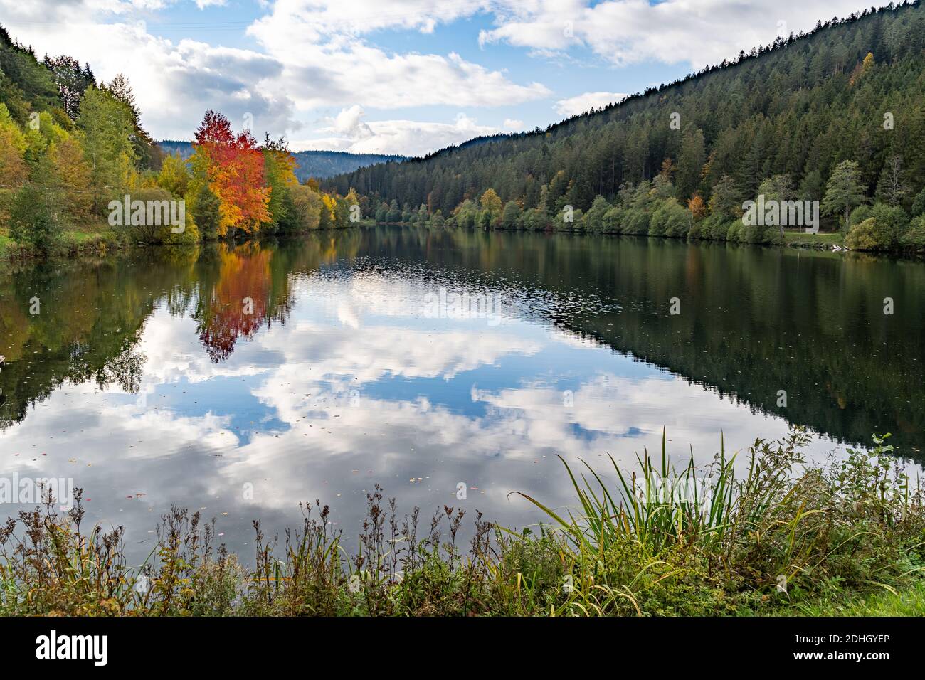 The Nagold Dam at the Nagold Valley, Black Forest, Germany Stock Photo ...