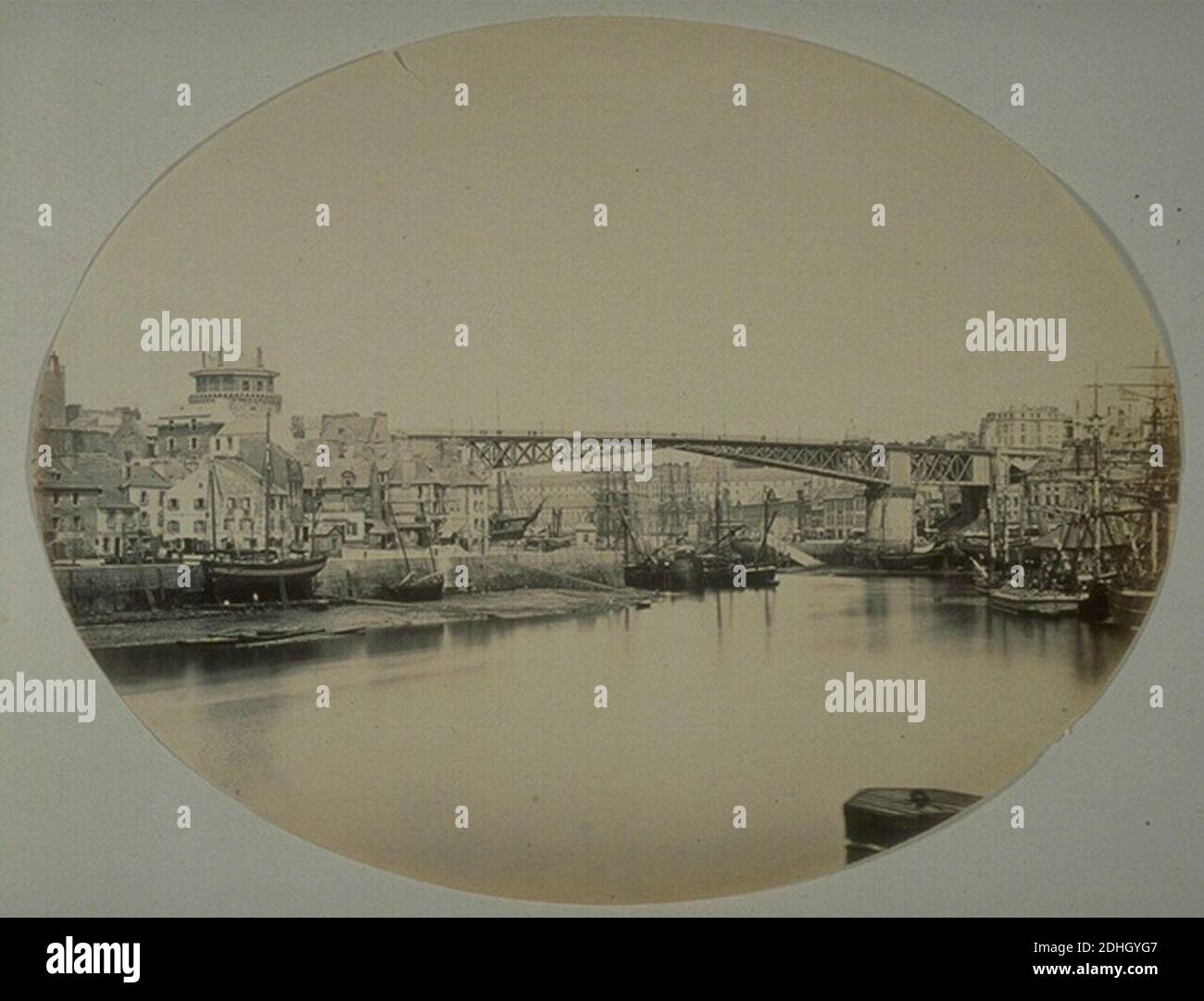 L Poret Brest le port militaire ca 1860 0105017 Stock Photo - Alamy