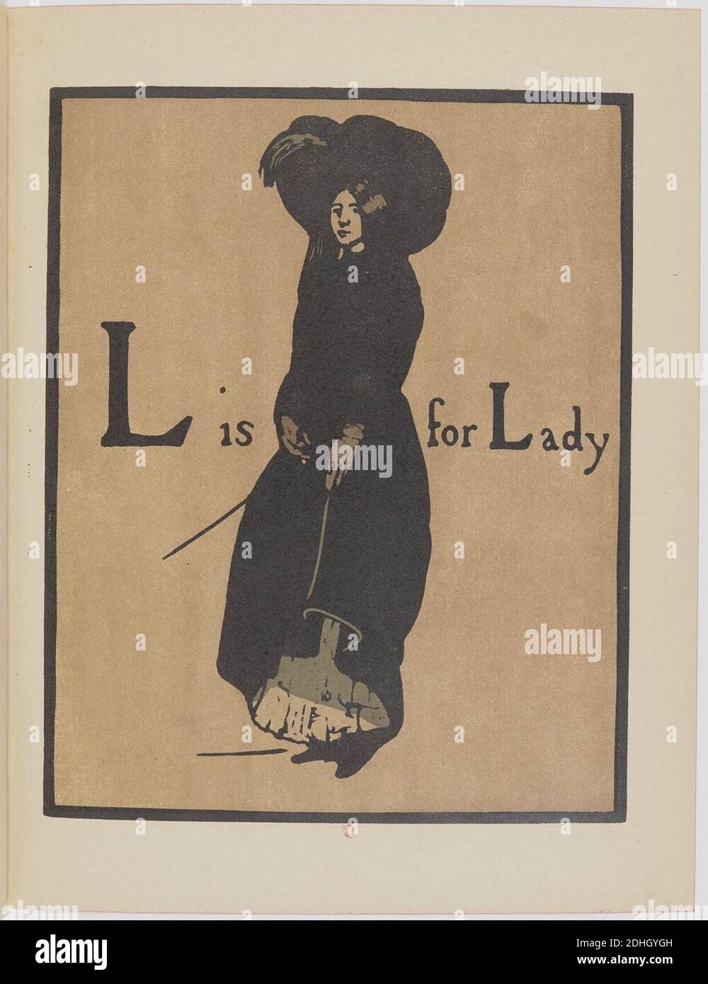 L is for Lady - An Alphabet by William Nicholson (1899 Stock Photo - Alamy