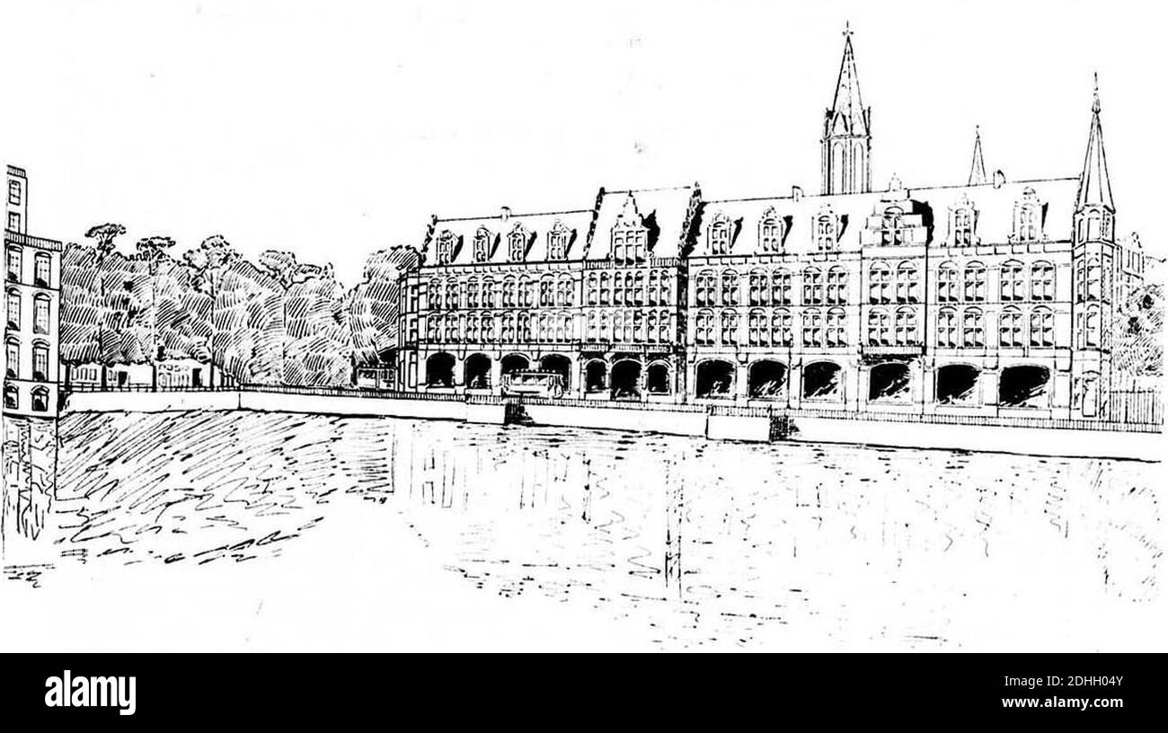 L. Simons development plan Hofvijfer The Hague Stock Photo - Alamy