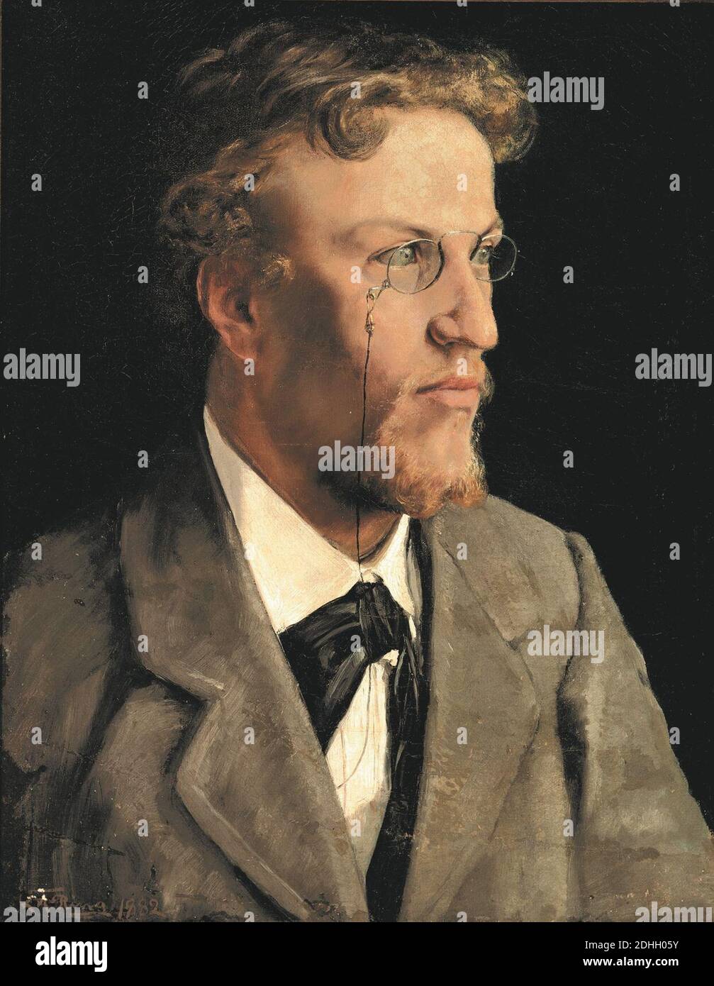 L.A. Ring - Portræt af H.A. Brendekilde - 1882 Stock Photo - Alamy