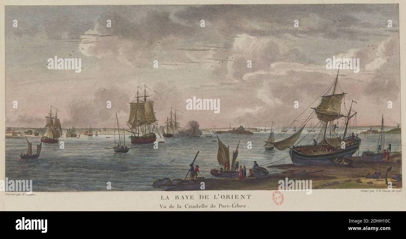 La baie de Lorient en 1776 Stock Photo - Alamy