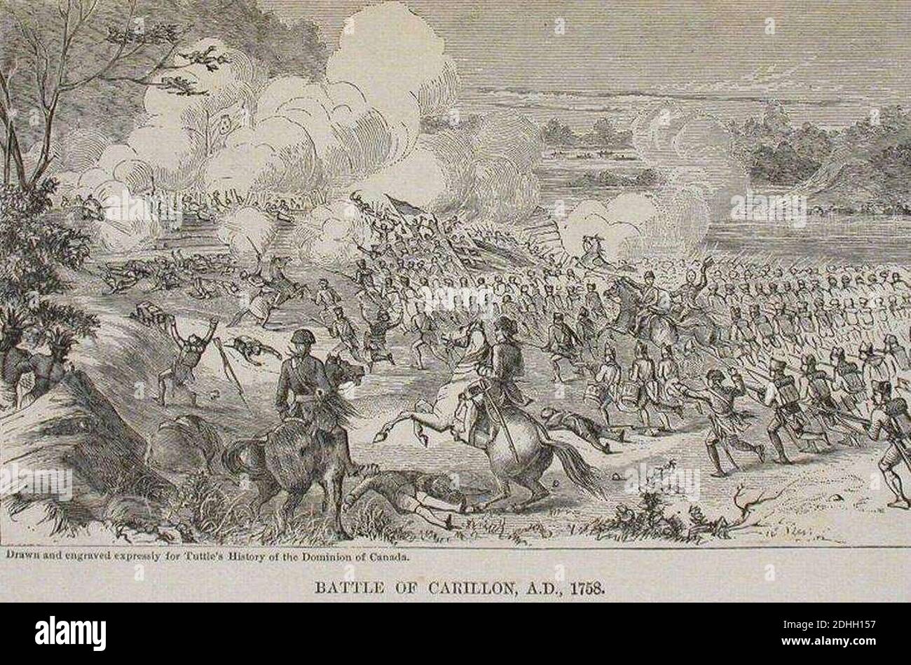 La bataille de Fort Carillon en 1758 Stock Photo - Alamy