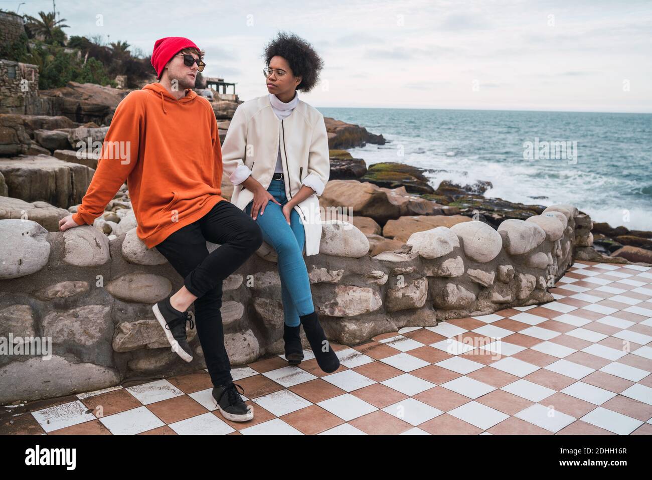 Two friends having fun together Stock Photo - Alamy