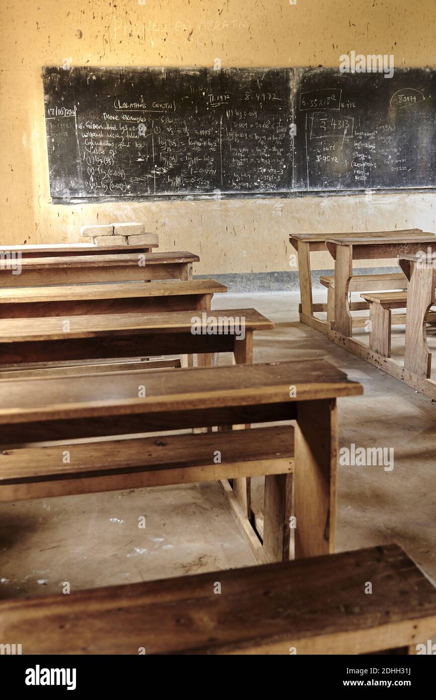 A vertical shot of a poor school in an African community Stock Photo ...
