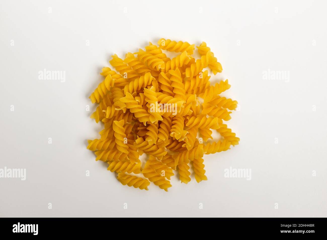 Short Pasta Fusilli Made of Flour Stock Photo - Alamy