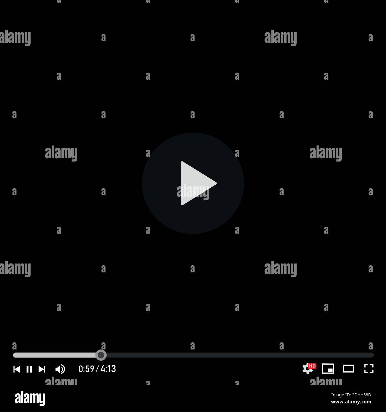 Video and Media Player Interface Template - Vector illustration Stock Vector Image & Art - Alamy