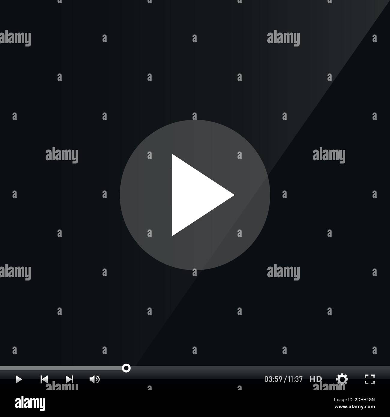 Video and Media Player Interface Template - Vector illustration Stock ...