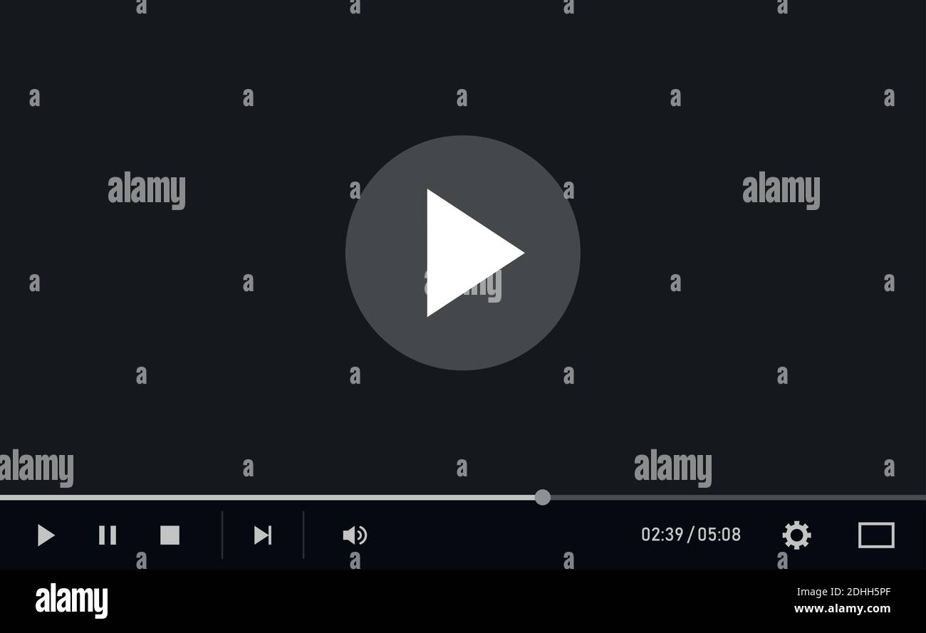 Video and Media Player Interface Template - Vector illustration Stock ...