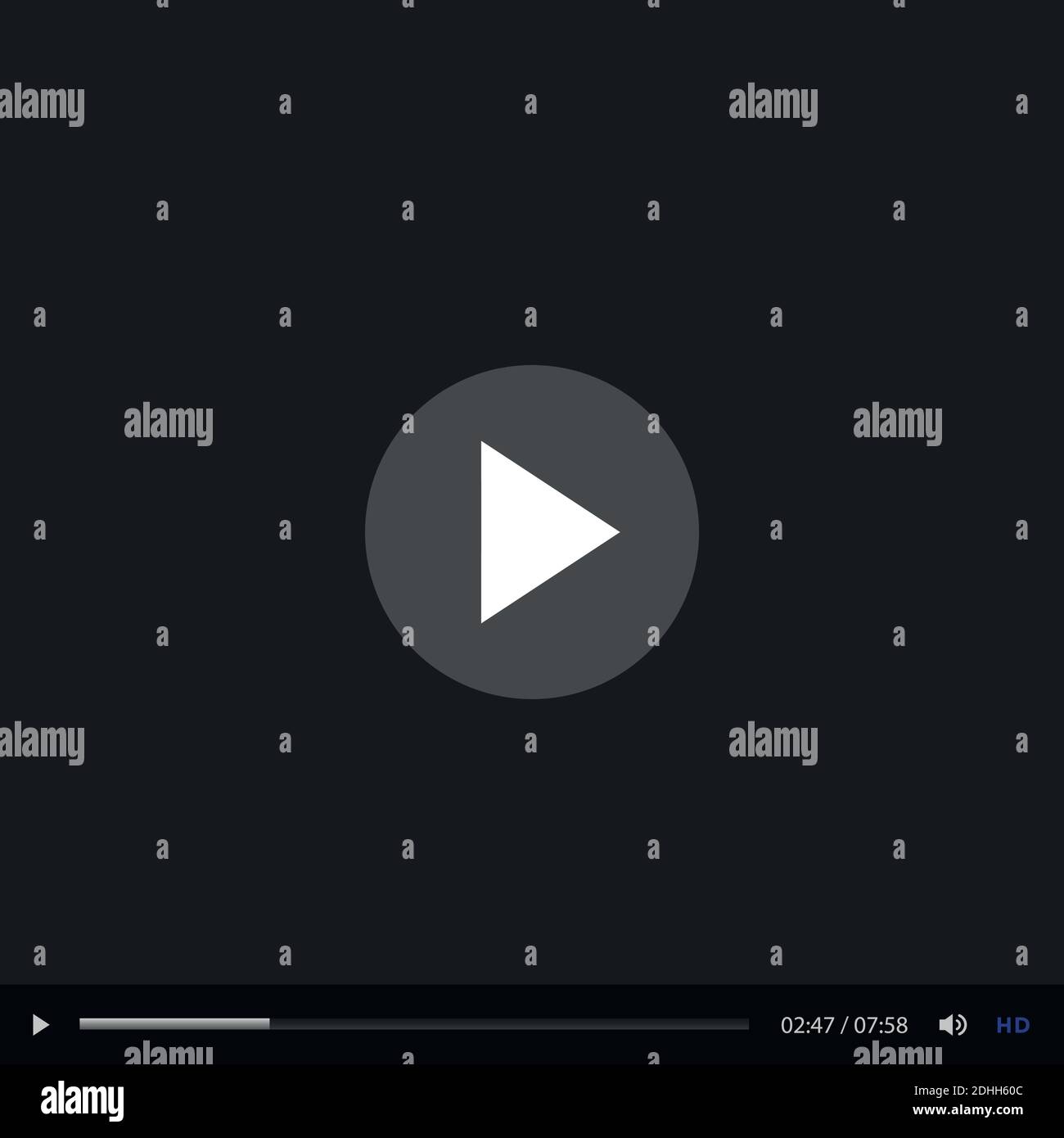 Video and Media Player Interface Template - Vector illustration Stock ...