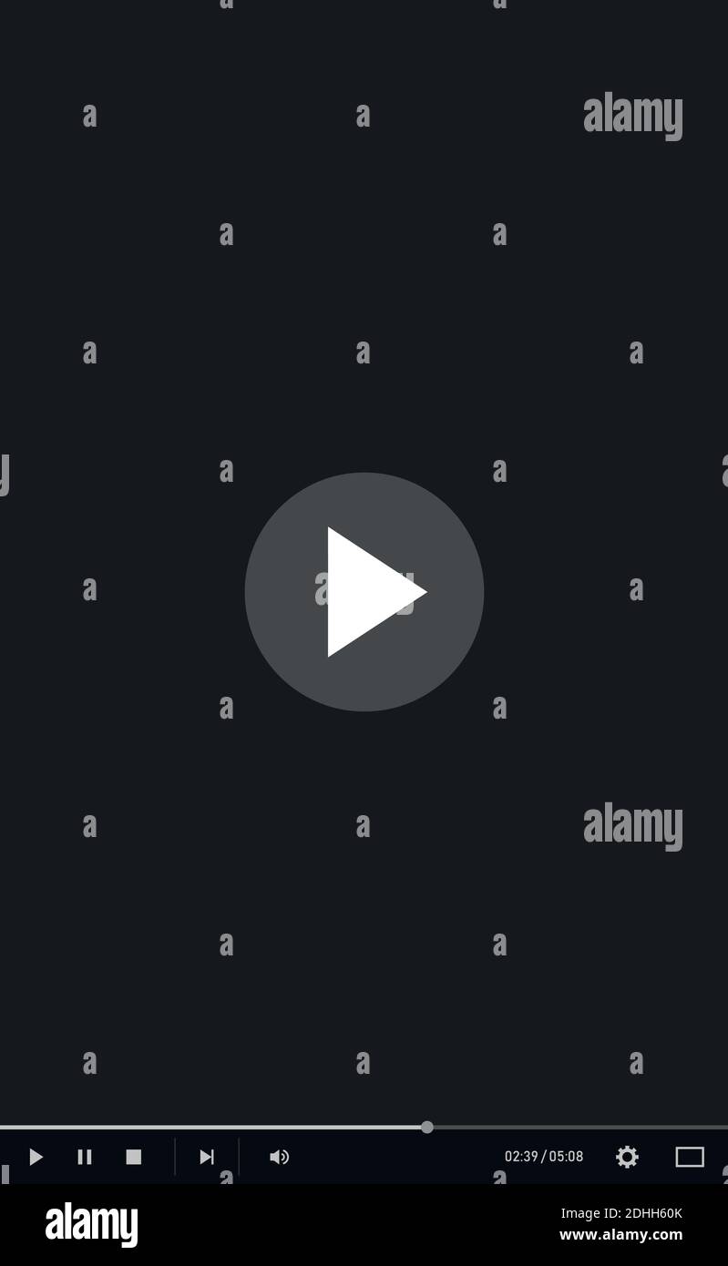 Video and Media Player Interface Template - Vector illustration Stock ...