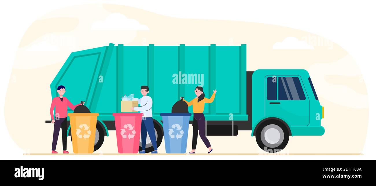 Cartoon Garbage Truck High Resolution Stock Photography and Images - Alamy