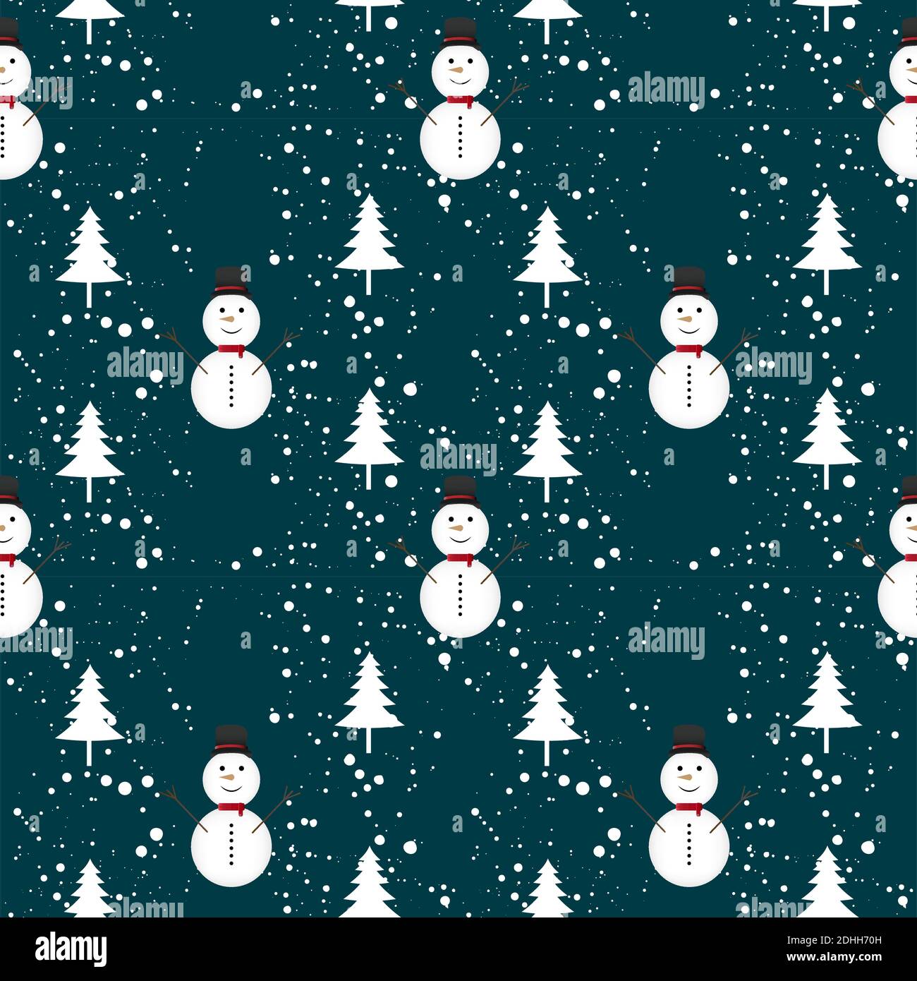 graphics design seamless snowman and snow for Card Merry Christmas ...