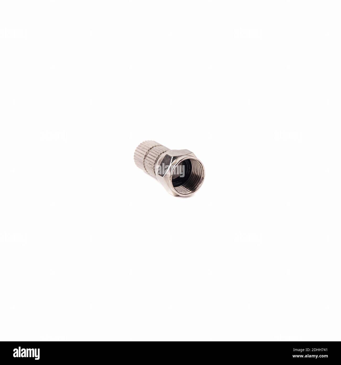 Type f adapter connector on an isolated white background Stock Photo ...
