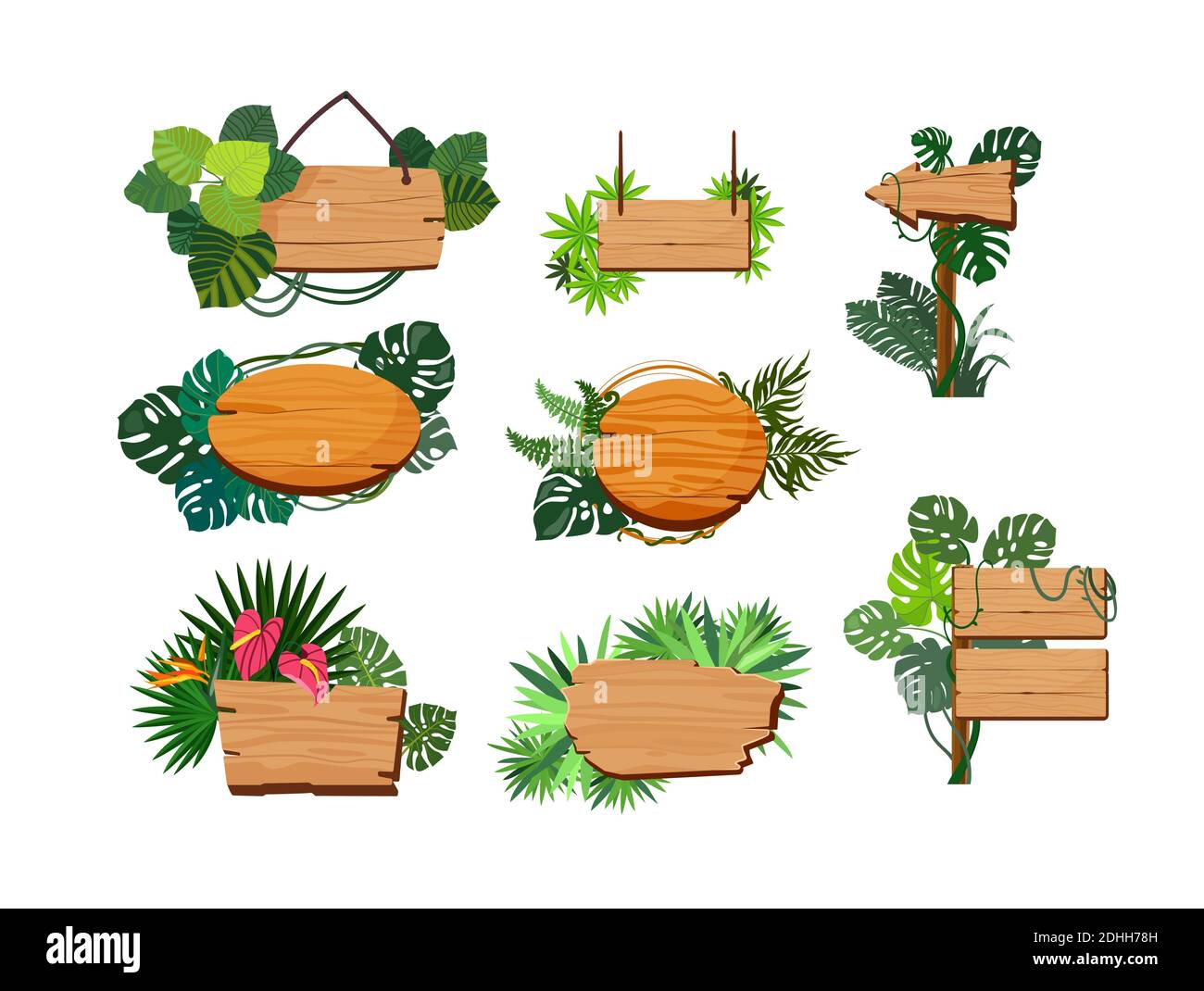 Jungle Wooden Sign Vector High Resolution Stock Photography and Images ...